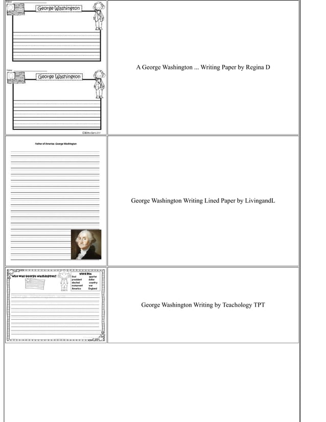 George Washington Writing Paper | PDF