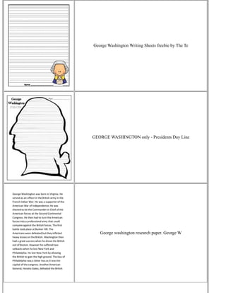 George Washington Writing Paper | PDF