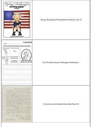 George Washington Writing Paper | PDF