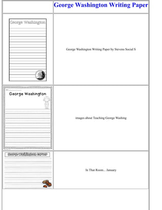 George Washington Writing Paper | PDF