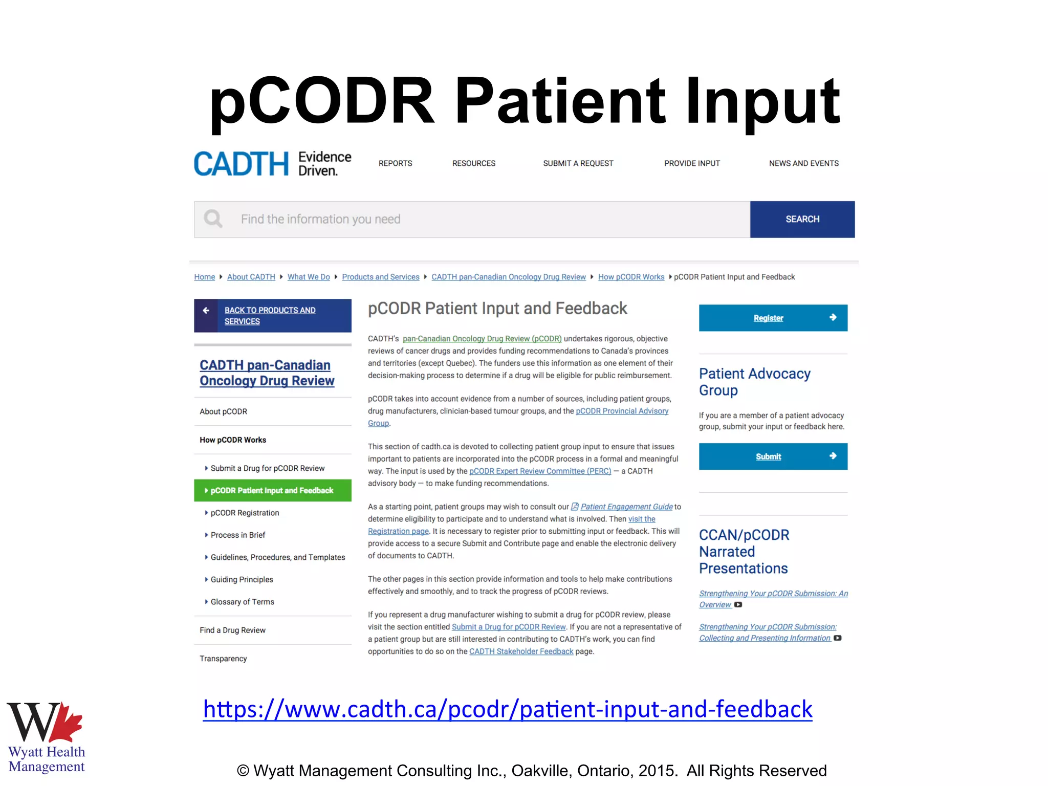 George wyatt cord cdr-p codr - slides - 2015-11-18 v2 | PPT