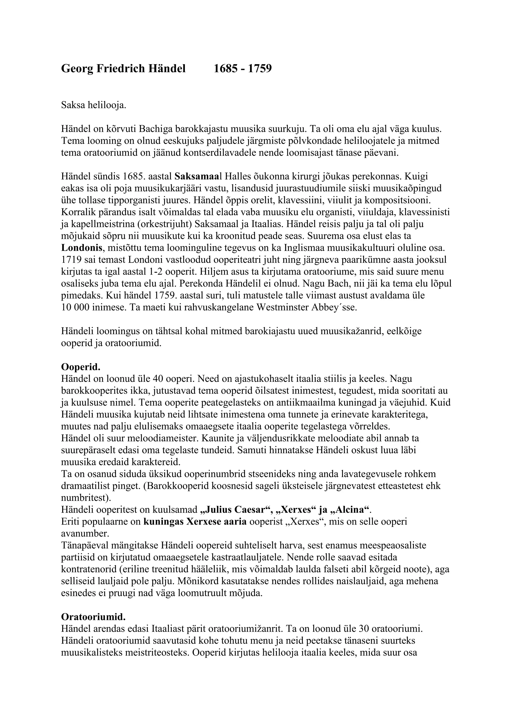 Georg friedrich händel | DOC