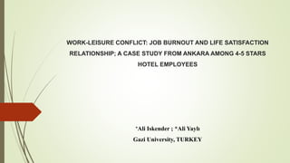 work and leisure | PPTX