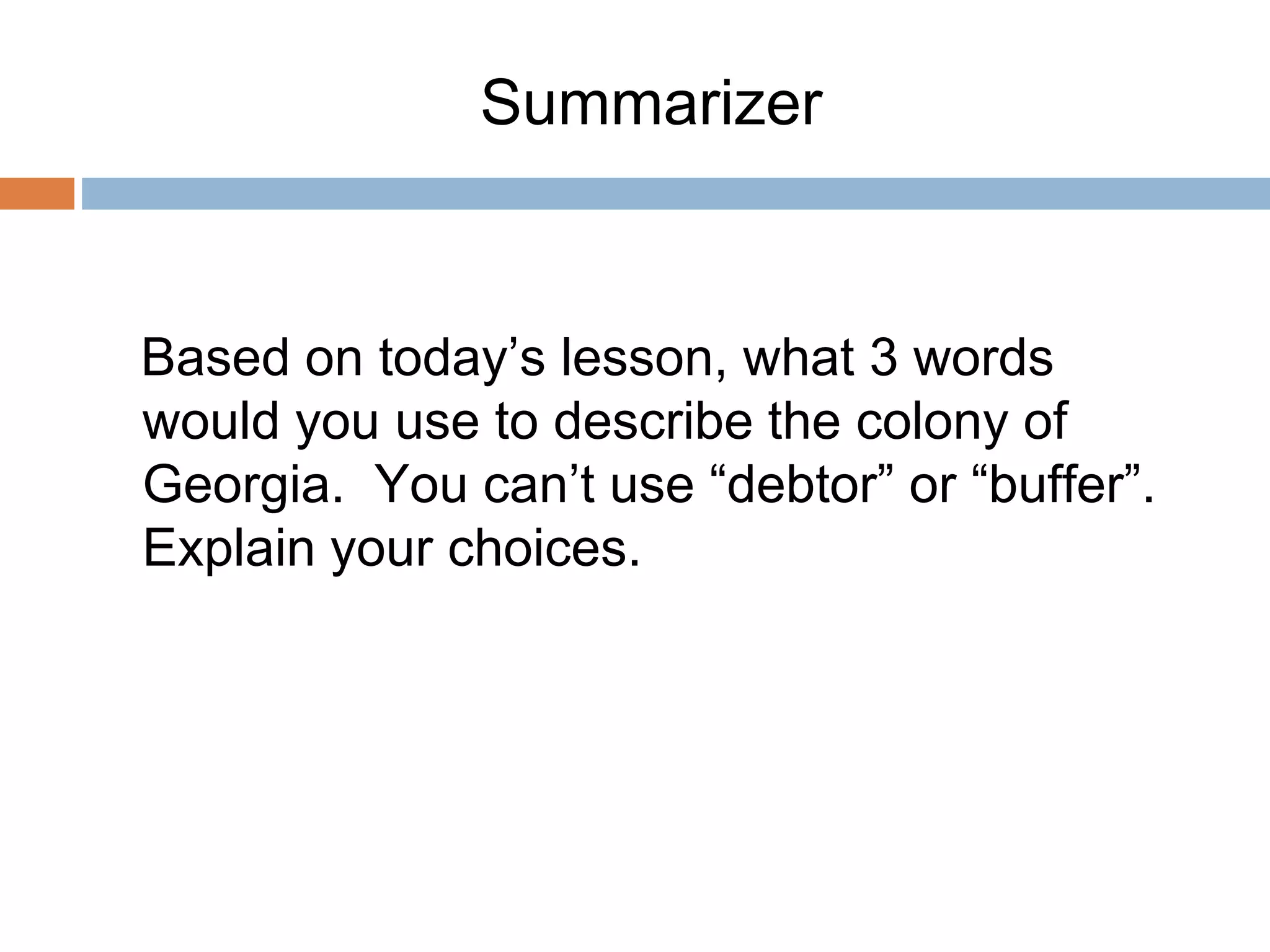 Georgia: A Debtor and Buffer Colony | PPTX