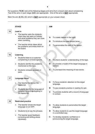 Georgia education-exams-tkt-module2 | PDF