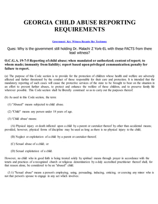 Georgia child abuse reporting requirements | DOCX