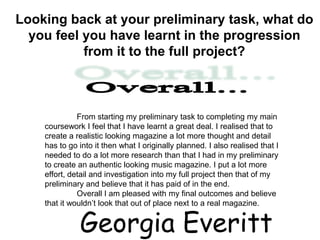 Georgia Everitt AS media evaluation | PPTX