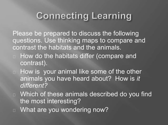 Georgia Habitats Project for 3rd Grade Students | PPTX