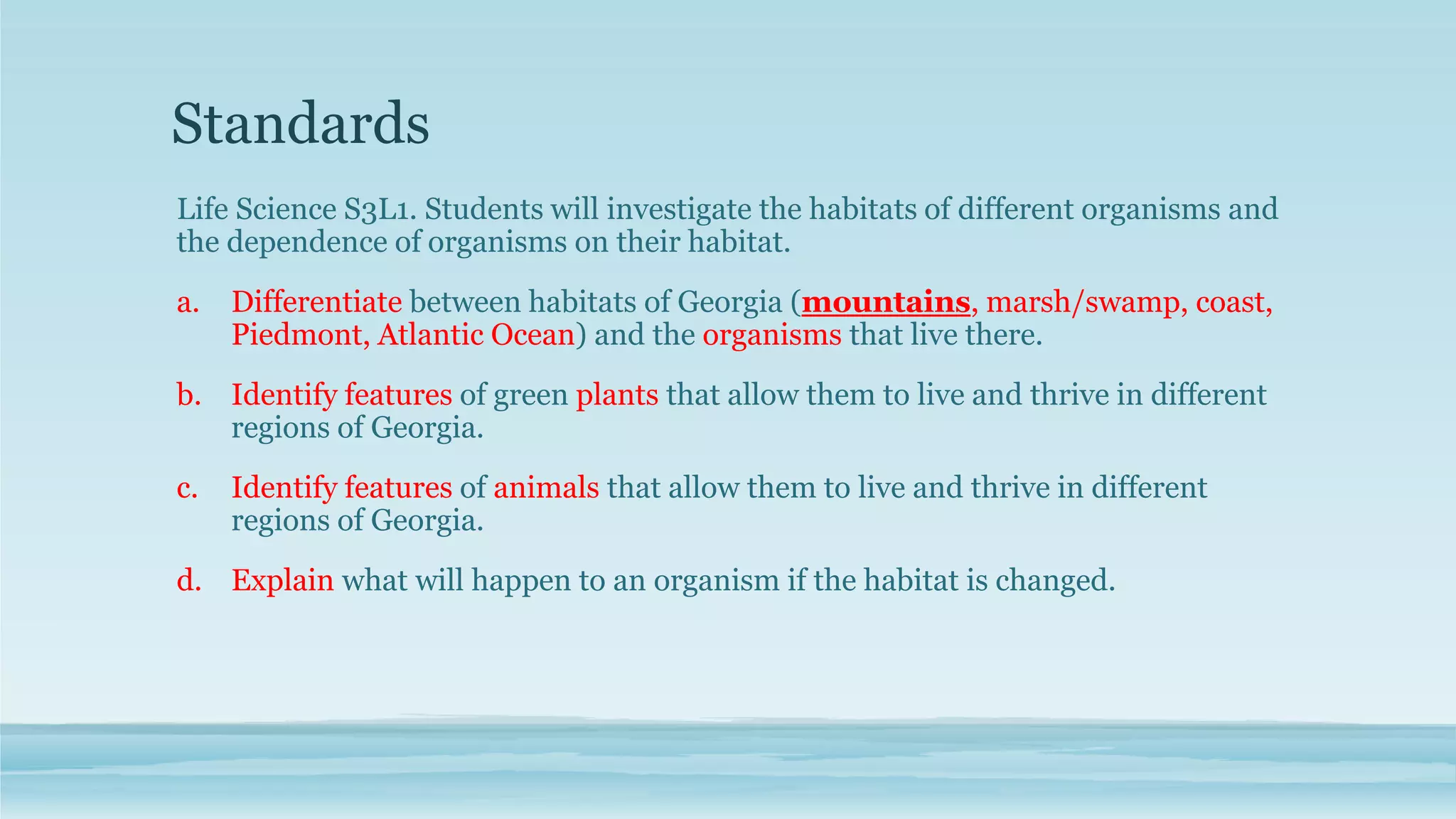 Georgia Habitats Atlantic Ocean | PPTX