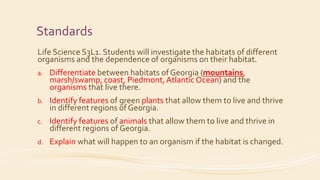 Georgia Habitats The Coast | PPTX | Geography | Science