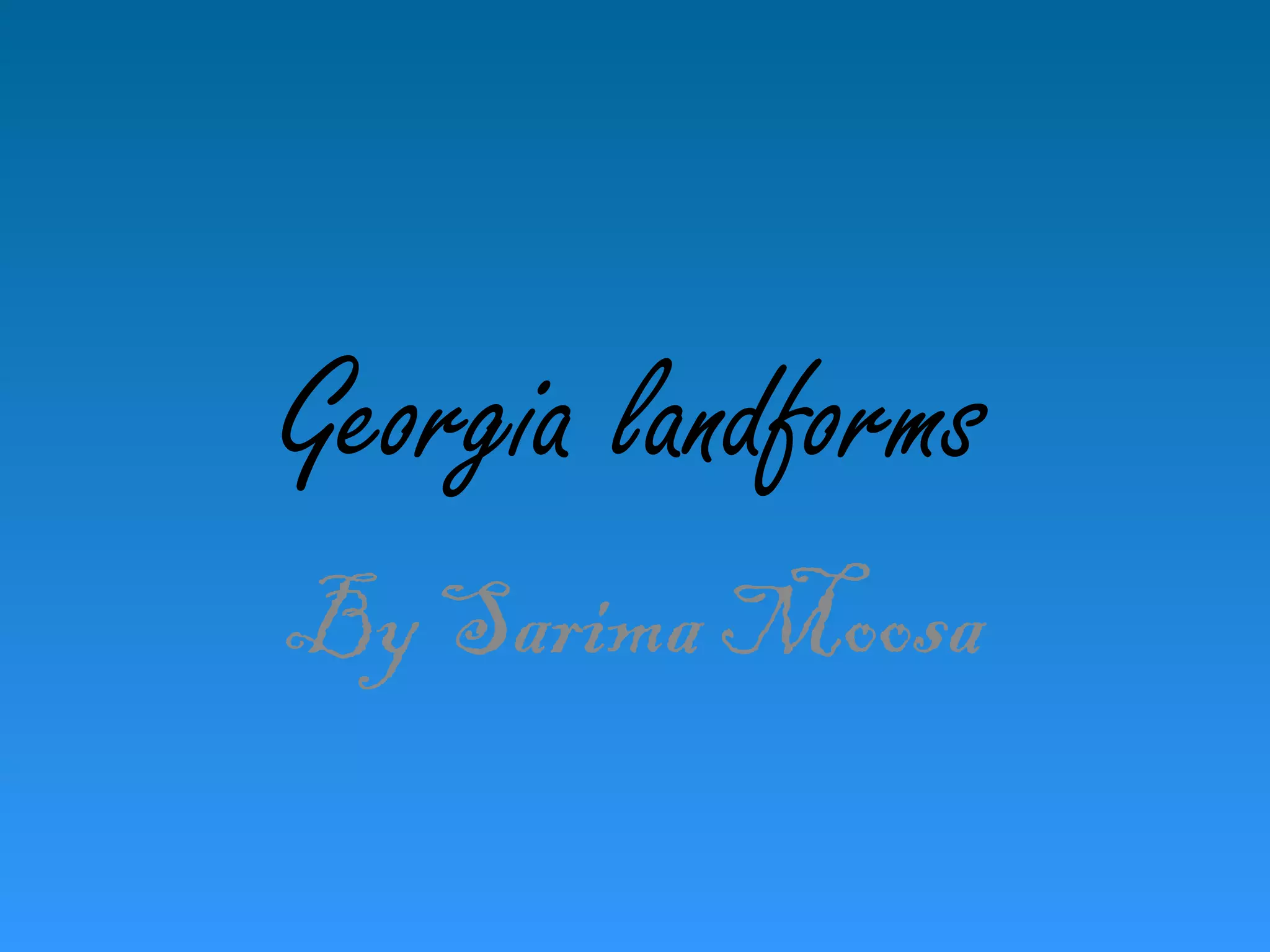 Georgia landforms | PPT