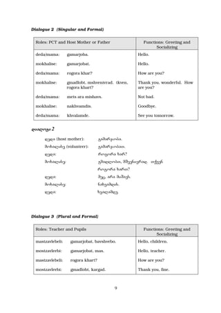 Basic Georgian Language Course | PDF