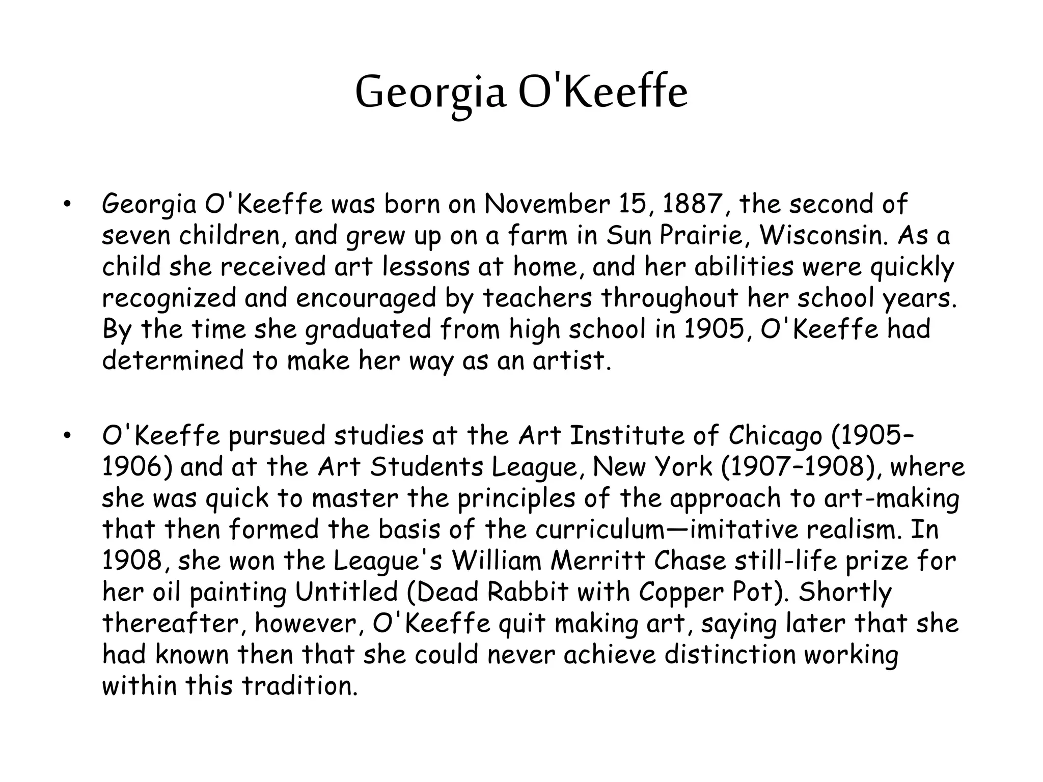 Georgia o'keeffe powerpoint | PPTX