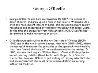 Georgia o'keeffe powerpoint | PPTX