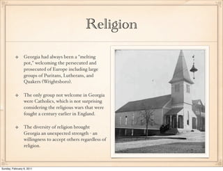 Colonial Georgia Religion