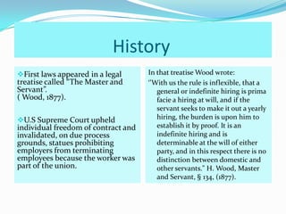 Georgia’S At Will Ppt | PPTX | Legal Services Industry | Industries