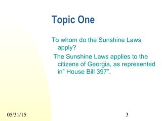 Georgia sunshine law2 | PPT