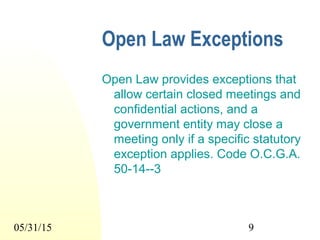 Georgia sunshine law2 | PPT