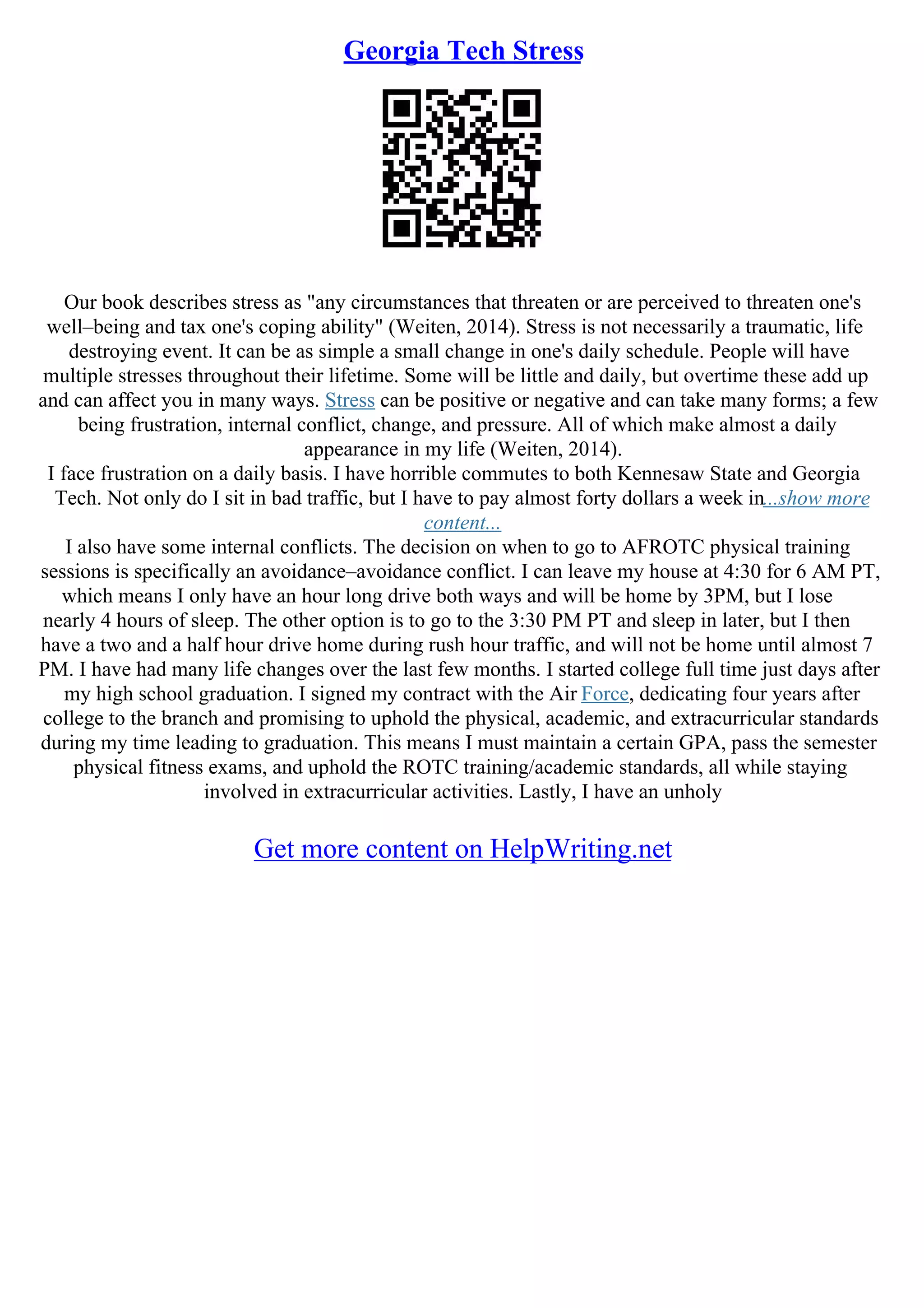 Georgia Tech Essay | PDF