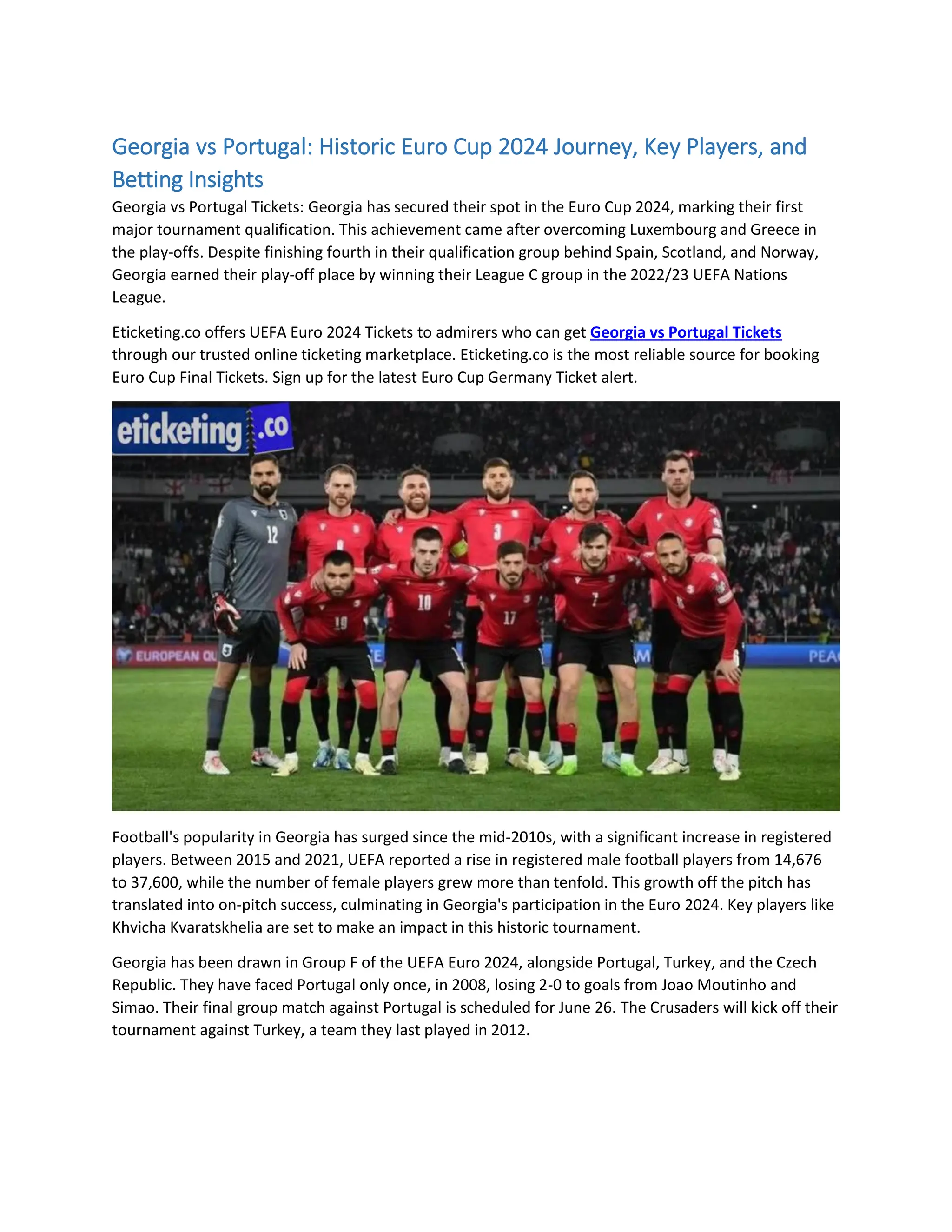 Georgia vs Portugal Historic Euro Cup 2024 Journey, Key Players, and ...