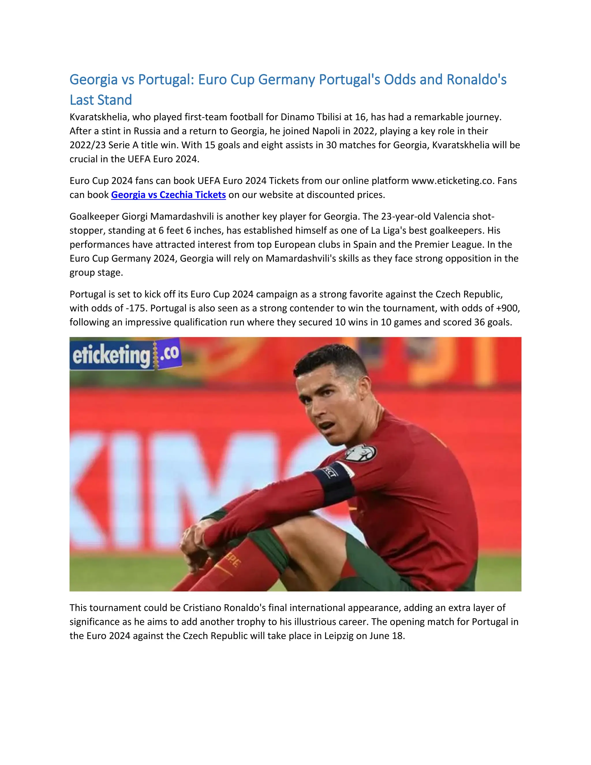 Georgia vs Portugal Historic Euro Cup 2024 Journey, Key Players, and ...
