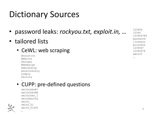 Tailored Machine Learning Driven Password Guessing Attacks And Mitigation Ppt