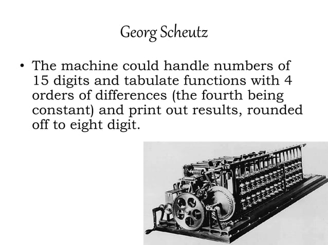 Georg scheutz - Charles babbage - Saraswathi Ramalingam | PPTX