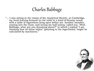 Georg scheutz - Charles babbage - Saraswathi Ramalingam | PPTX