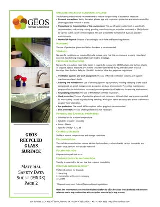 Geos MSDS | PDF