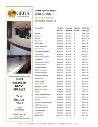 Geos Testing Data | PDF