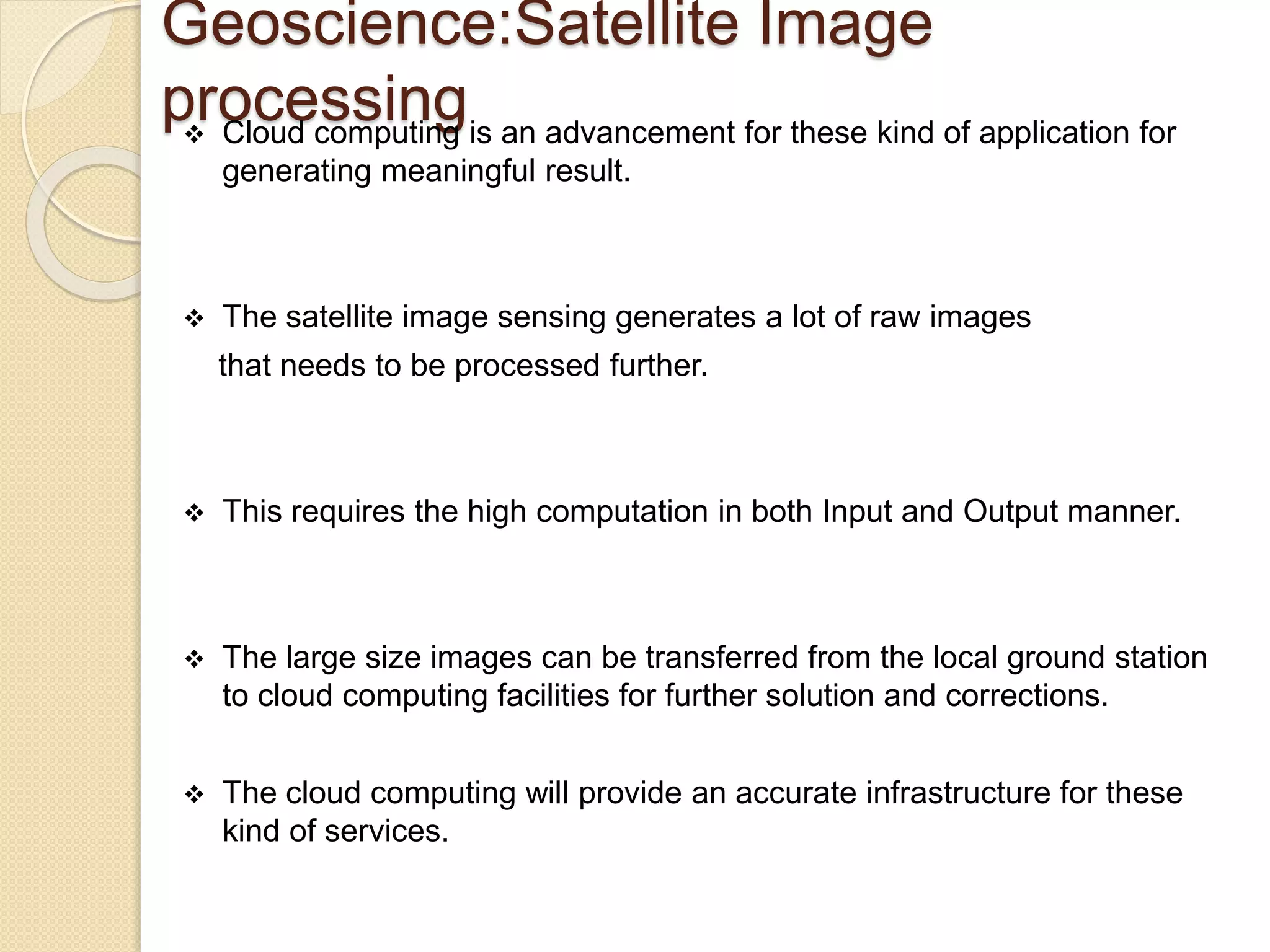 Geoscience satellite image processing | PPTX