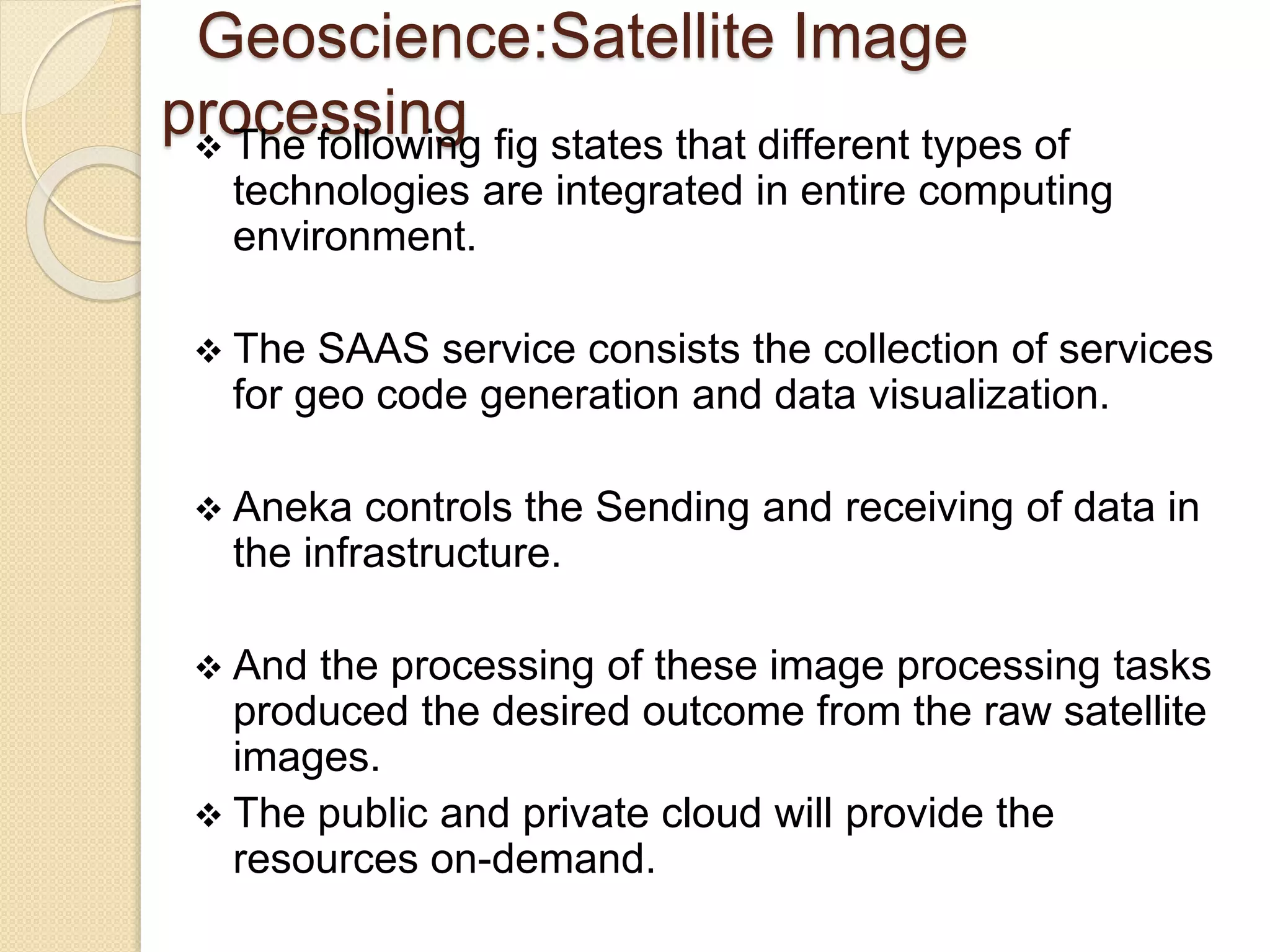 Geoscience satellite image processing | PPTX