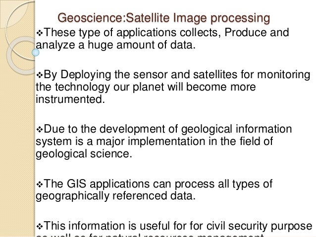 Geoscience satellite image processing