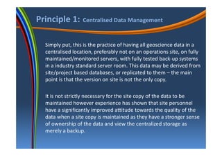 Geoscientific Data Management Principles | PPT
