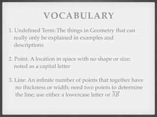 Geometry Section 1-1 | PDF | Geography | Science