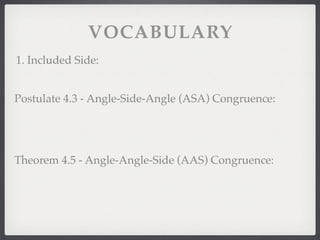 Geometry Section 4-4 | PPT