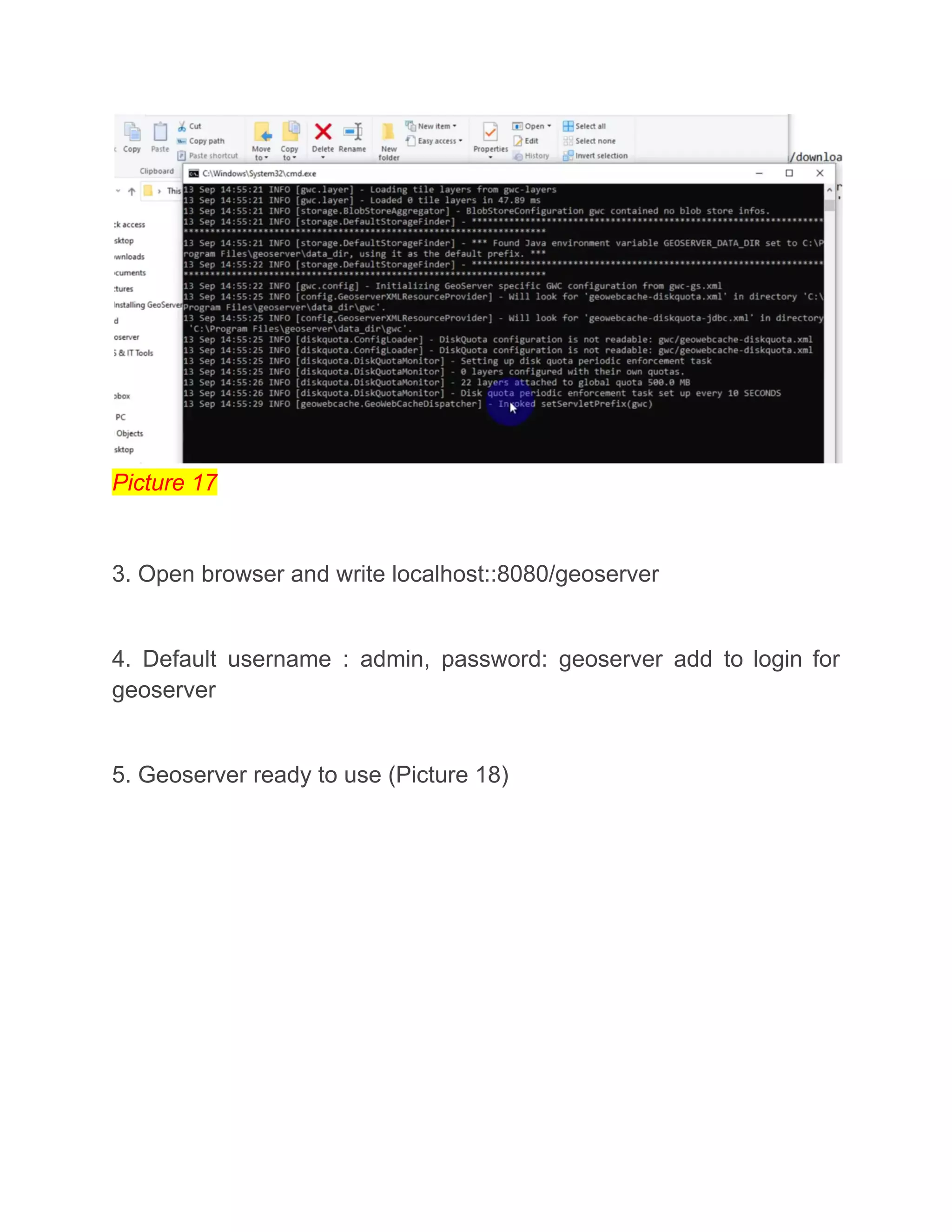 GEOSERVER - DOWNLOAD AND INSTALLATION STEP BY STEP TUTORIAL | PDF
