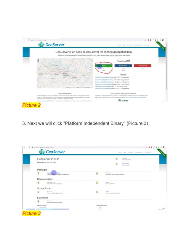 GEOSERVER - DOWNLOAD AND INSTALLATION STEP BY STEP TUTORIAL | PDF