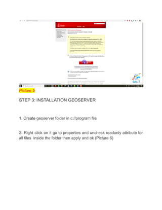 GEOSERVER - DOWNLOAD AND INSTALLATION STEP BY STEP TUTORIAL | PDF