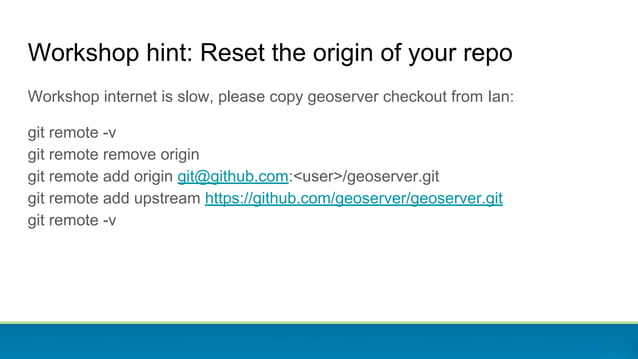 GeoServer Developers Workshop | PPT