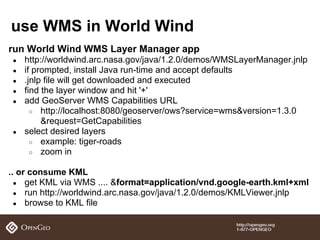 Using GeoServer with NASA WorldWind | PDF