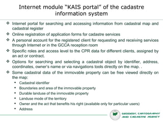Digital cadaster in Bulgaria. Information system of cadaster and ...