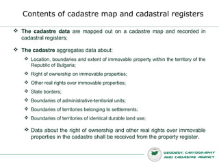 Digital cadaster in Bulgaria. Information system of cadaster and ...