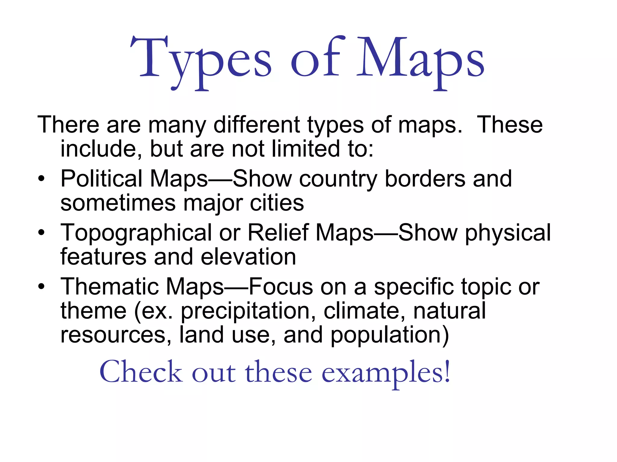 Geo skills 1 -map types | PPT