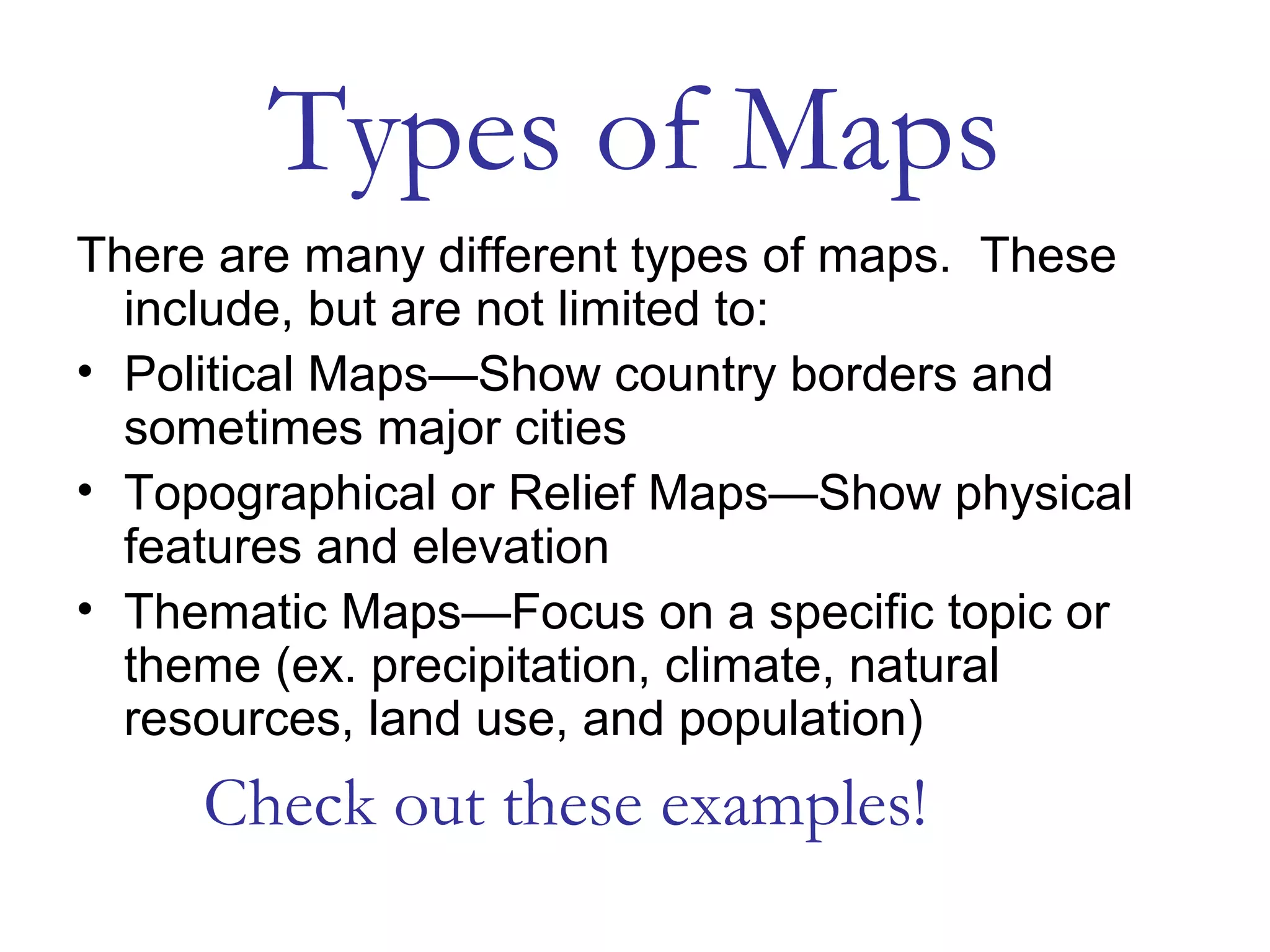 Geo skills 1 -Map Types | PPT