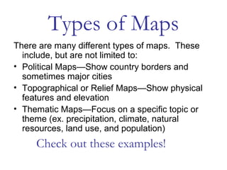 Geo skills 1 -Map Types | PPT