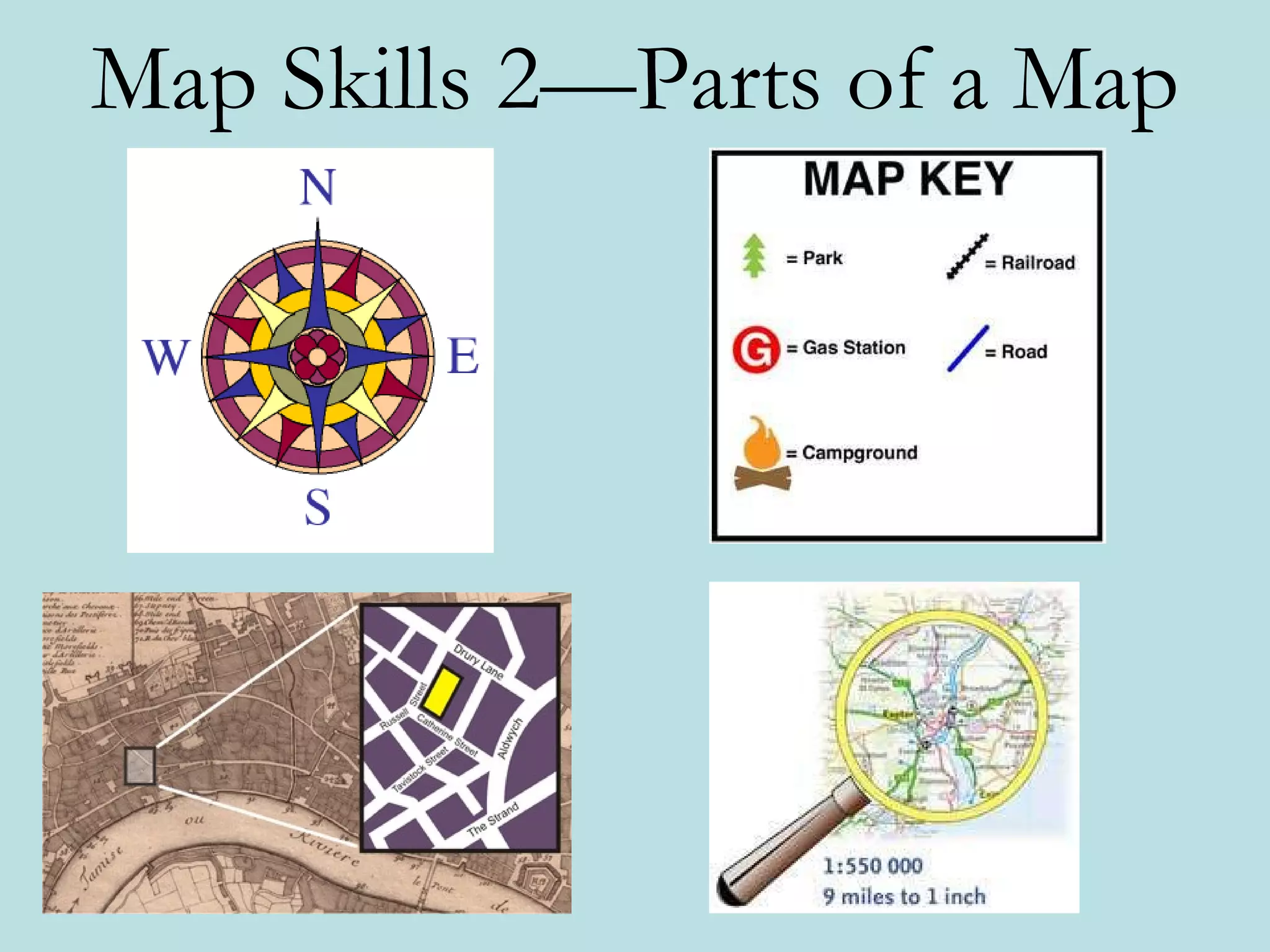 Geo skills 2 -parts of a map | PPT