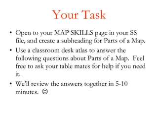 Geo skills 2 -parts of a map | PPT