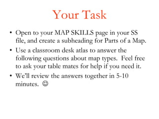 Geo skills 2 -Parts of a Map | PPT