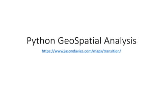 Geo spatial python princeton pug | PPT